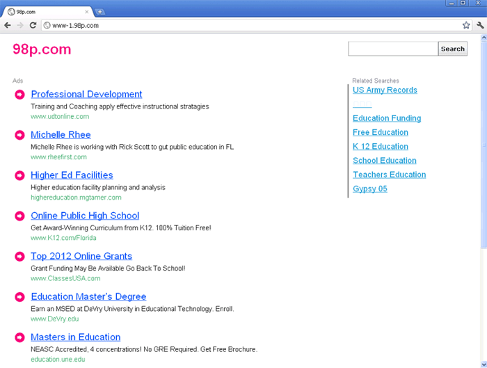98p.com Removal Report