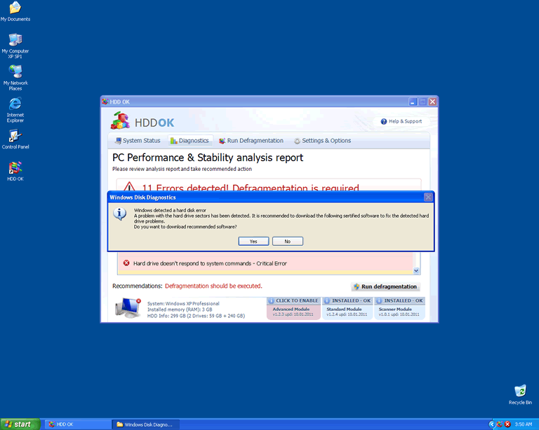 HDD Ok Removal Report