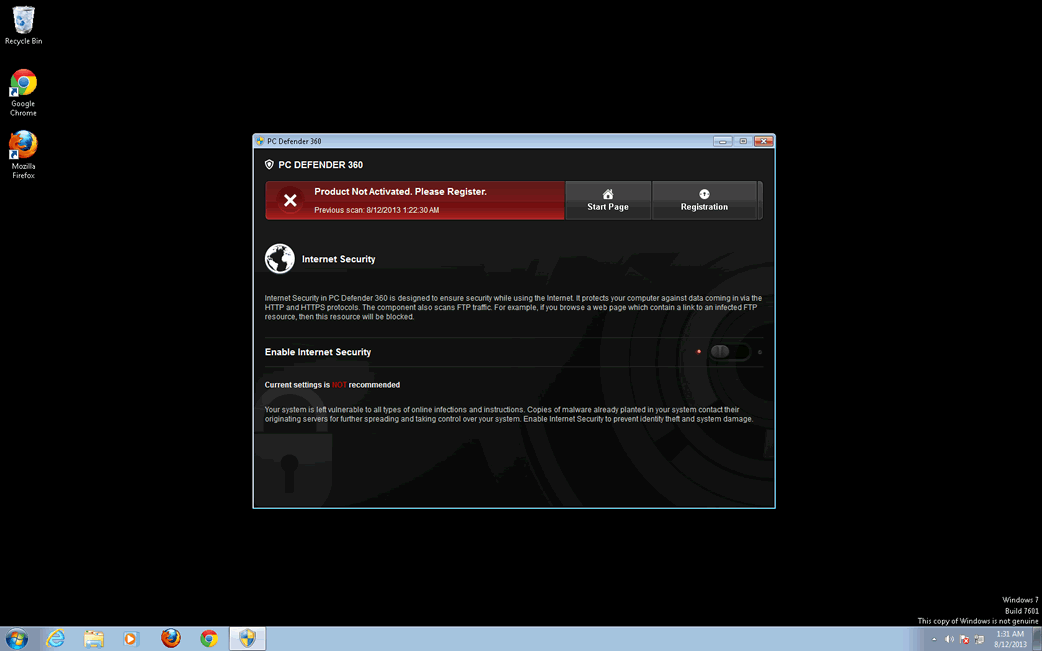 PC Defender 360 Removal Report