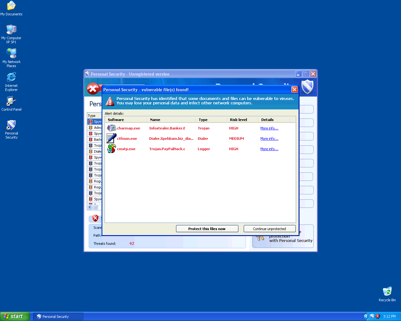 Personal Security Removal Report