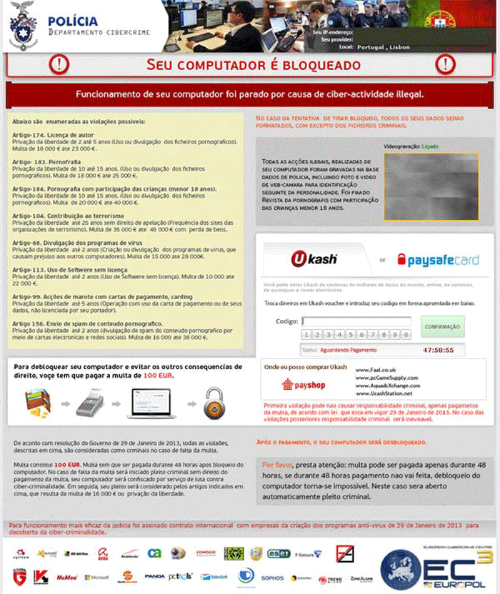 POLICIA Departamento Cibercrime Ransomware Removal Report