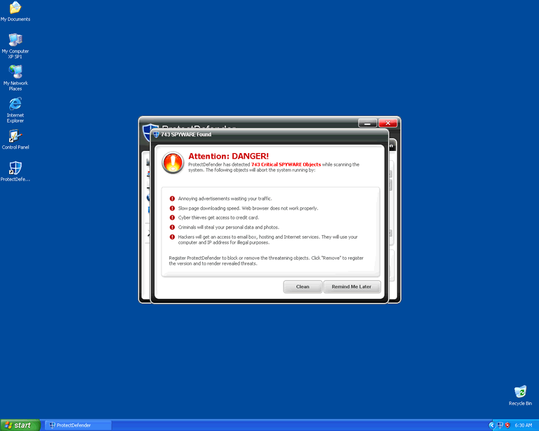 ProtectDefender Removal Report