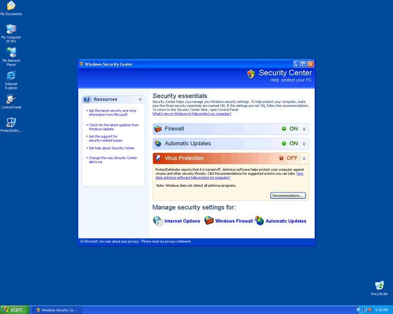 ProtectDefender Removal Report