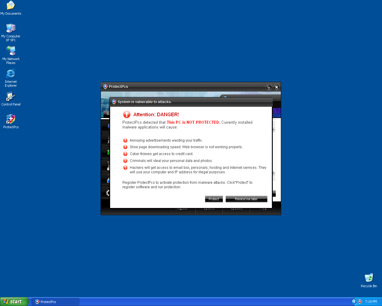ProtectPcs Removal Report