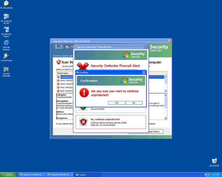Security Defender Removal Report