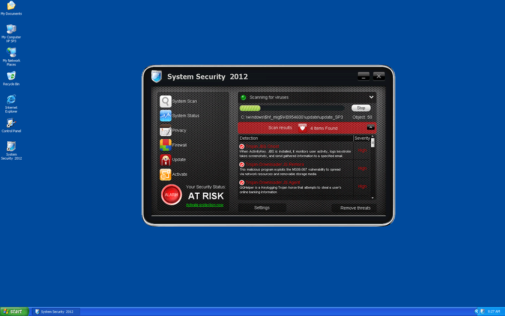 System Security 2012 Removal Report