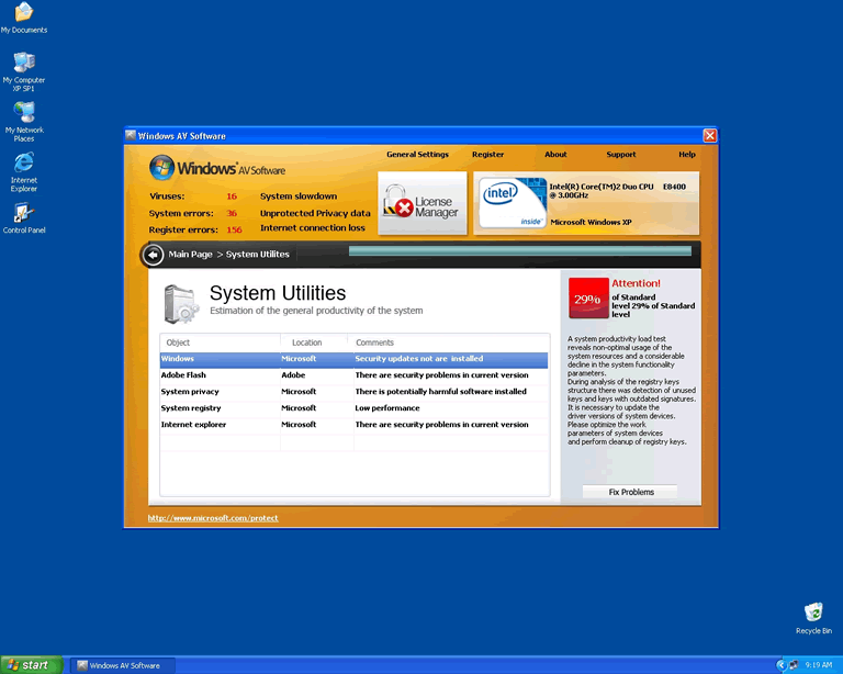 Windows AV Software Removal Report