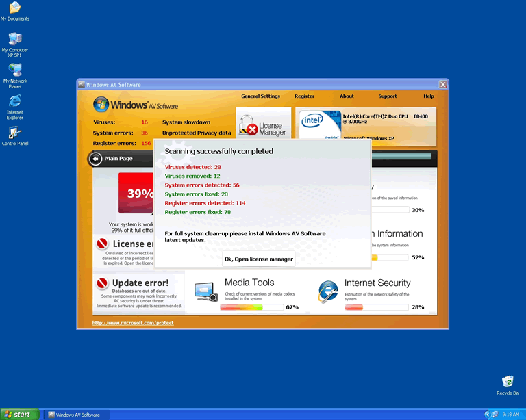 Windows AV Software Removal Report