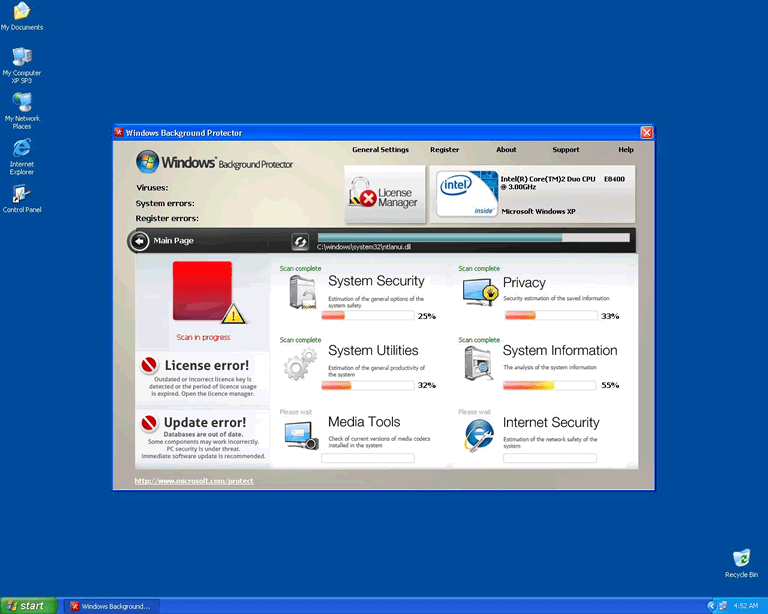 Windows Background Protector Removal Report