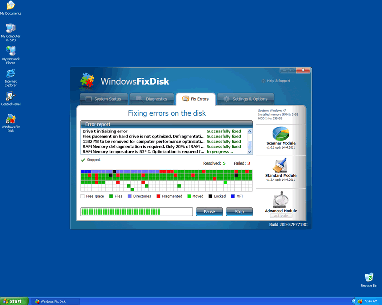 Windows Fix Disk Removal Report