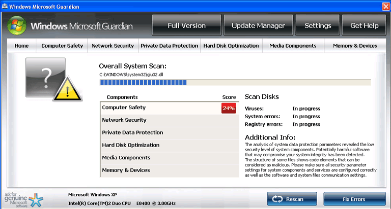 Windows Microsoft Guardian Removal Report