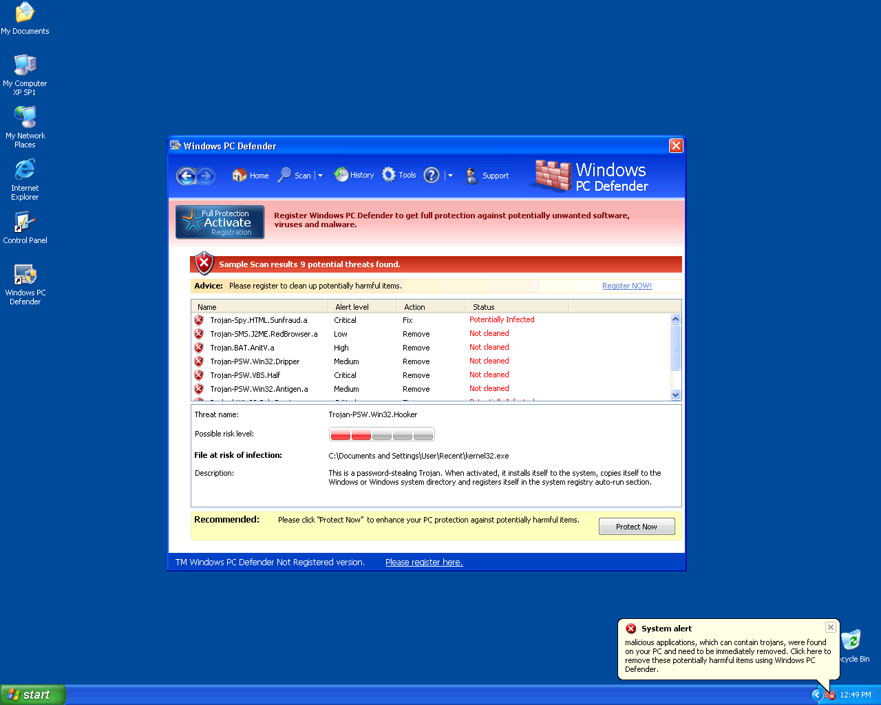 Windows PC Defender Removal Report
