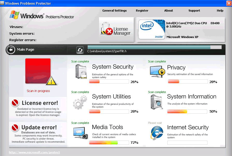 Windows Problems Protector Removal Report