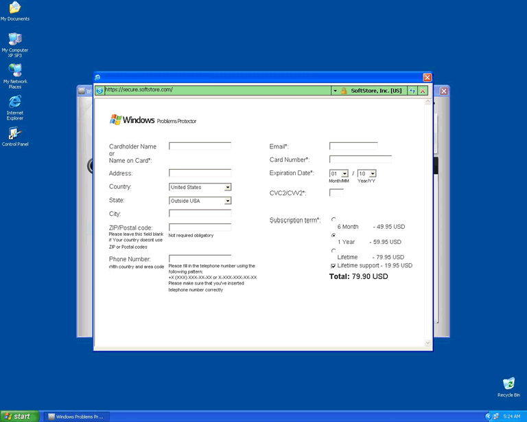 Windows Problems Protector Removal Report