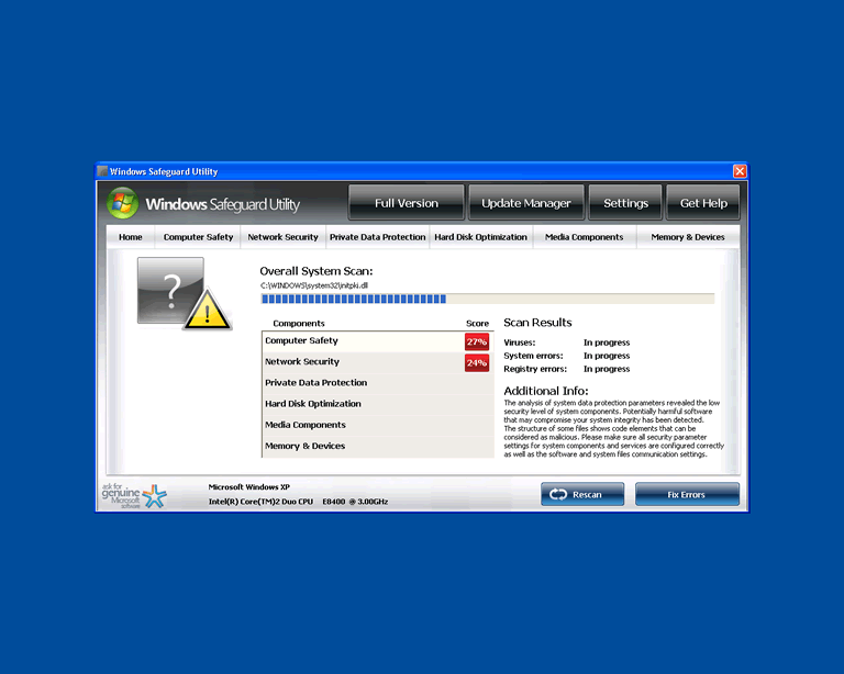 Windows Safeguard Utility Removal Report