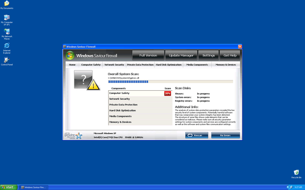 Windows Saviour Firewall Removal Report