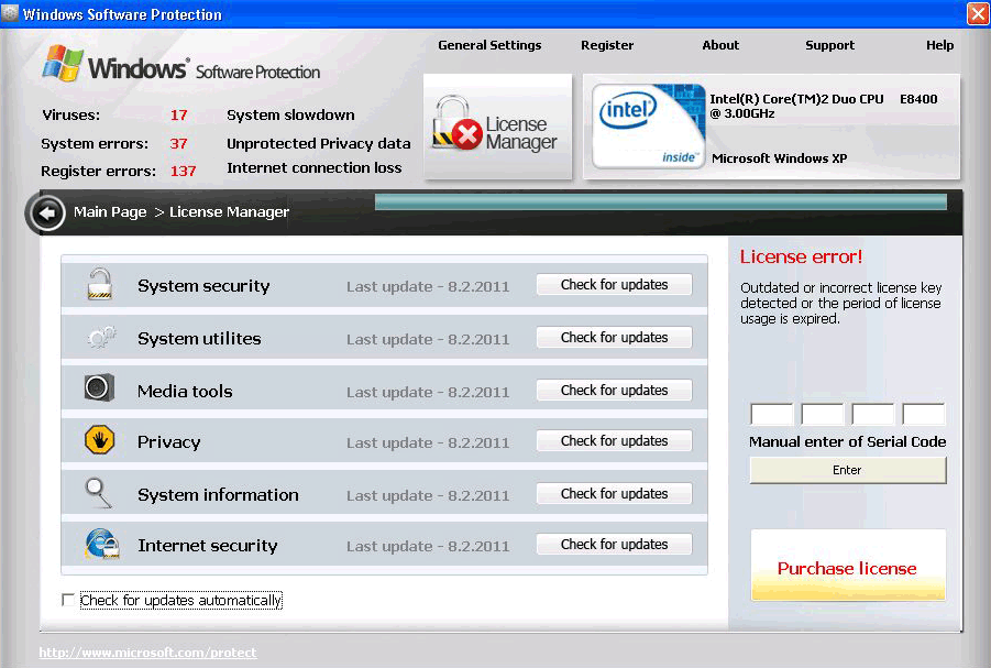 Windows Software Protection Removal Report