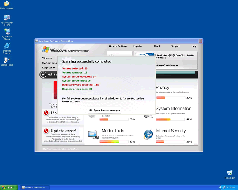 Windows Software Protection Removal Report