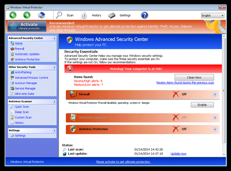 Windows Virtual Protector Removal Report