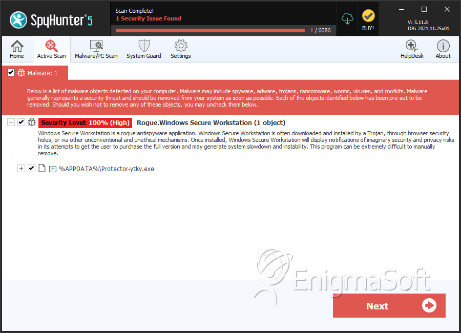Windows Secure Workstation Removal Report