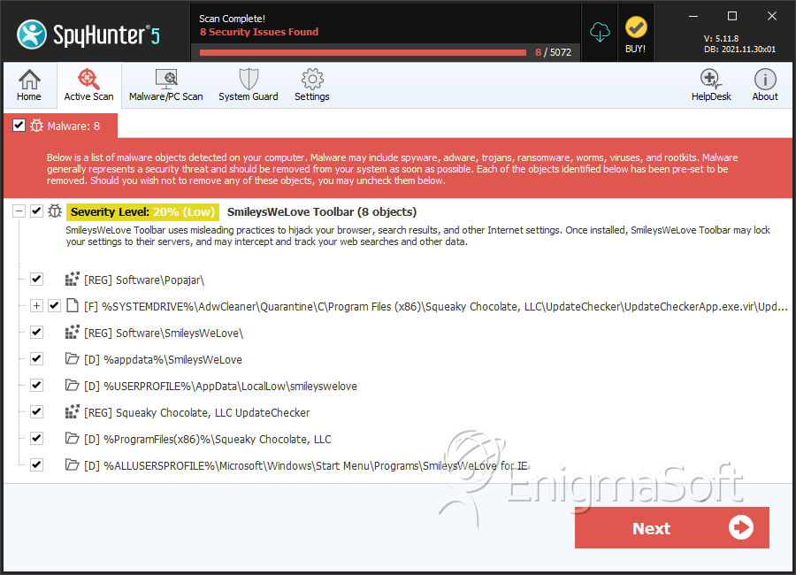Smileys We Love Toolbar Removal Report