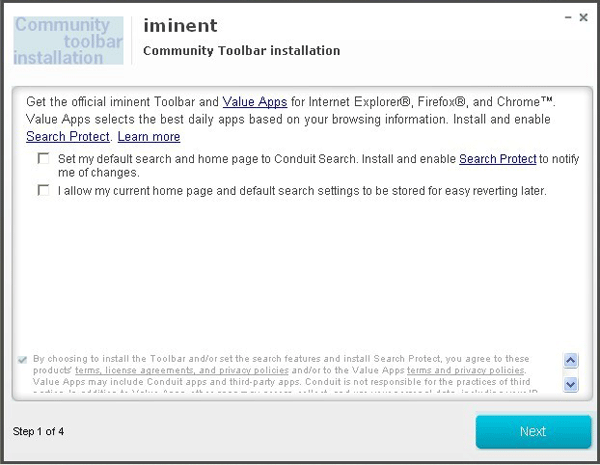 Iminent Toolbar Removal Report