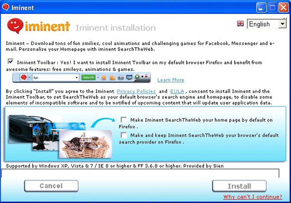 Iminent Toolbar Removal Report