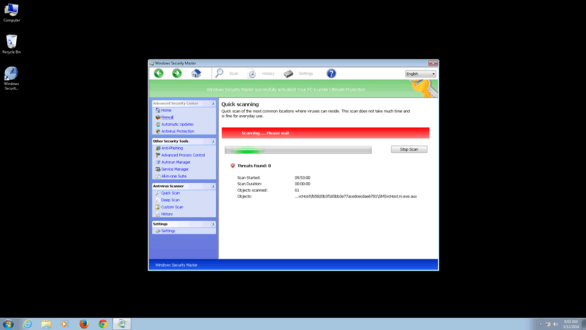 Windows Security Master Removal Report