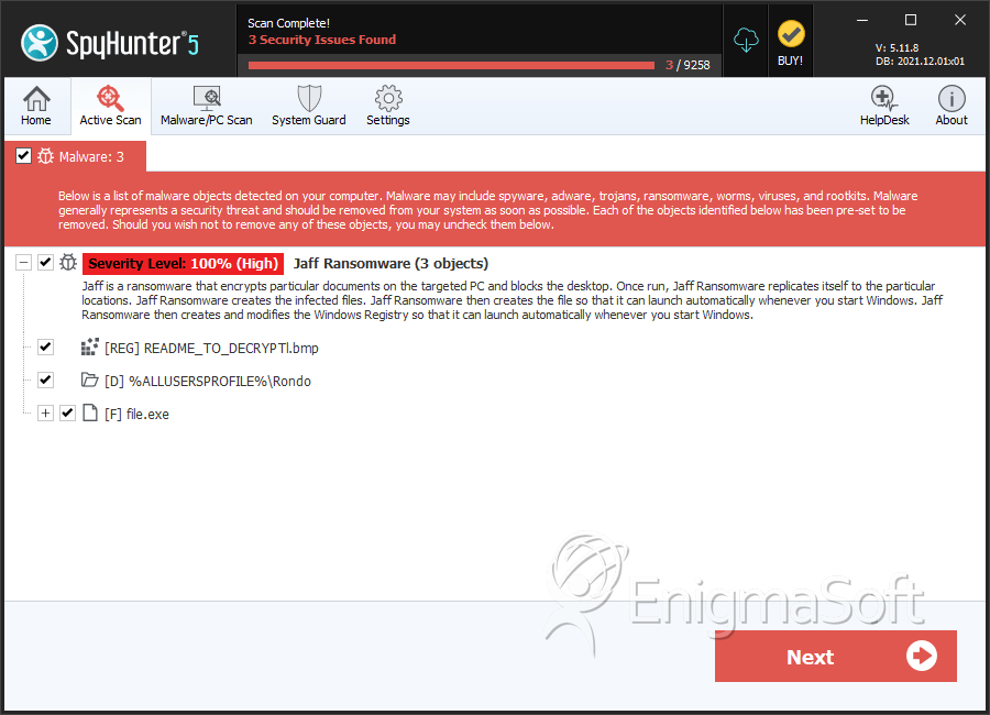 Jaff Ransomware Removal Report