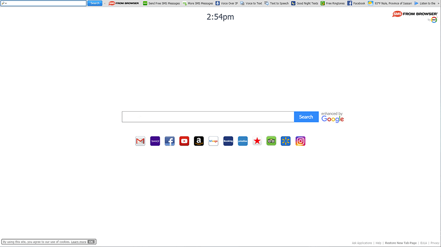 SMSFromBrowser Toolbar Removal Report