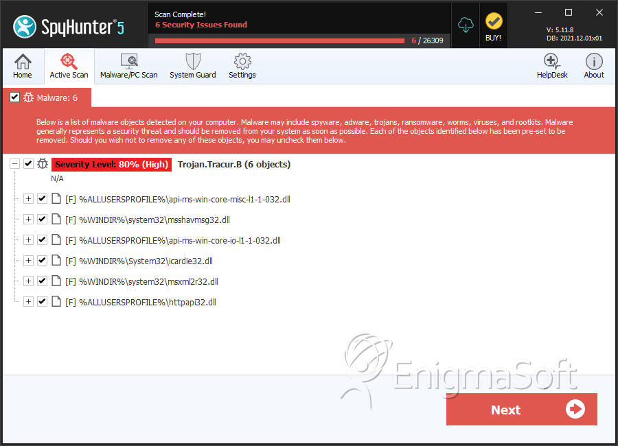 Trojan.Tracur.B Removal Report