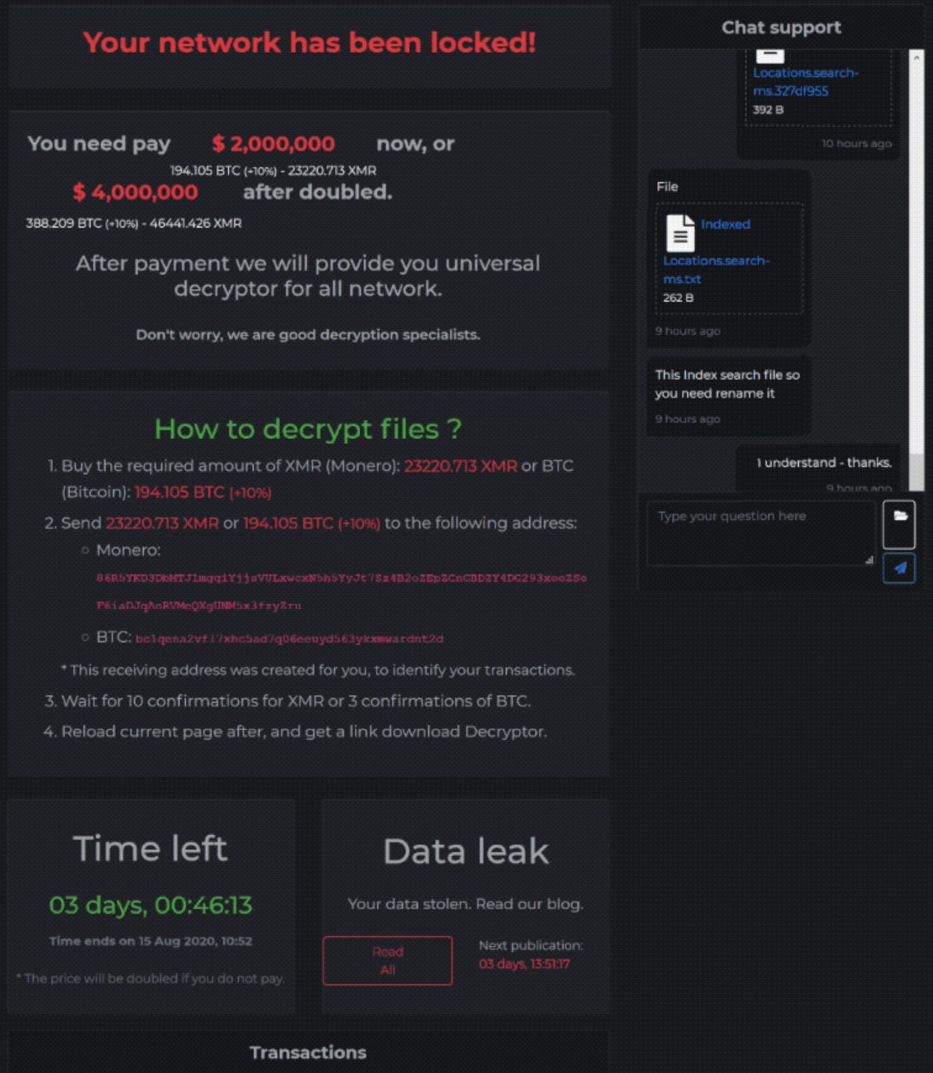 DarkSide ransomware