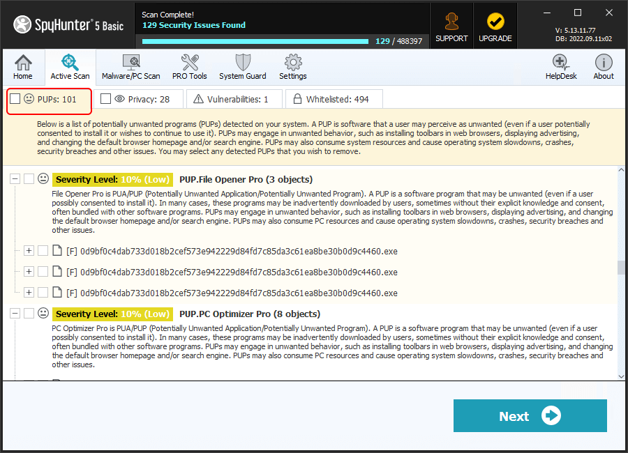 PUPs - Remove Spyware & Malware with SpyHunter - EnigmaSoft Ltd