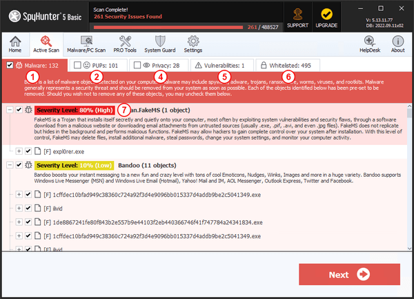 Interpreting the Scan Results - Remove Spyware & Malware with SpyHunter - EnigmaSoft Ltd