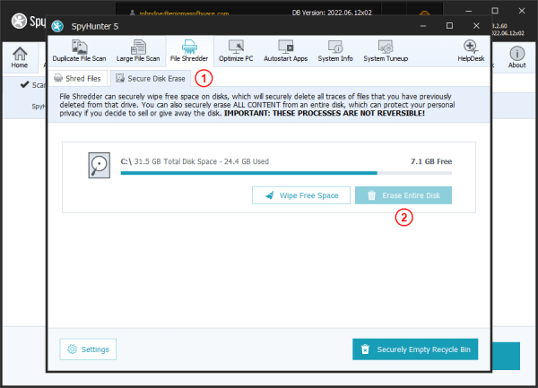 File Shredder - Remove Spyware & Malware with SpyHunter - EnigmaSoft Ltd