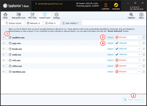 Changing Object Status - Remove Spyware & Malware with SpyHunter - EnigmaSoft Ltd