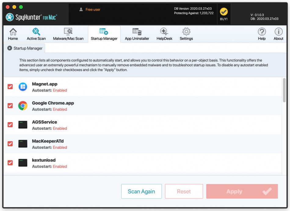 Startup Manager - Remove Spyware & Malware with SpyHunter - EnigmaSoft Ltd